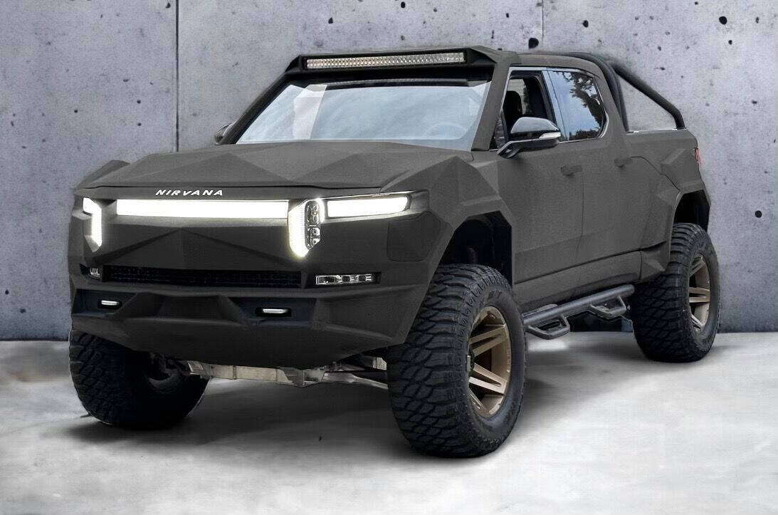 2023 Rivian R1T Gray Quad Motors - 100% Electric - Soflo Customs