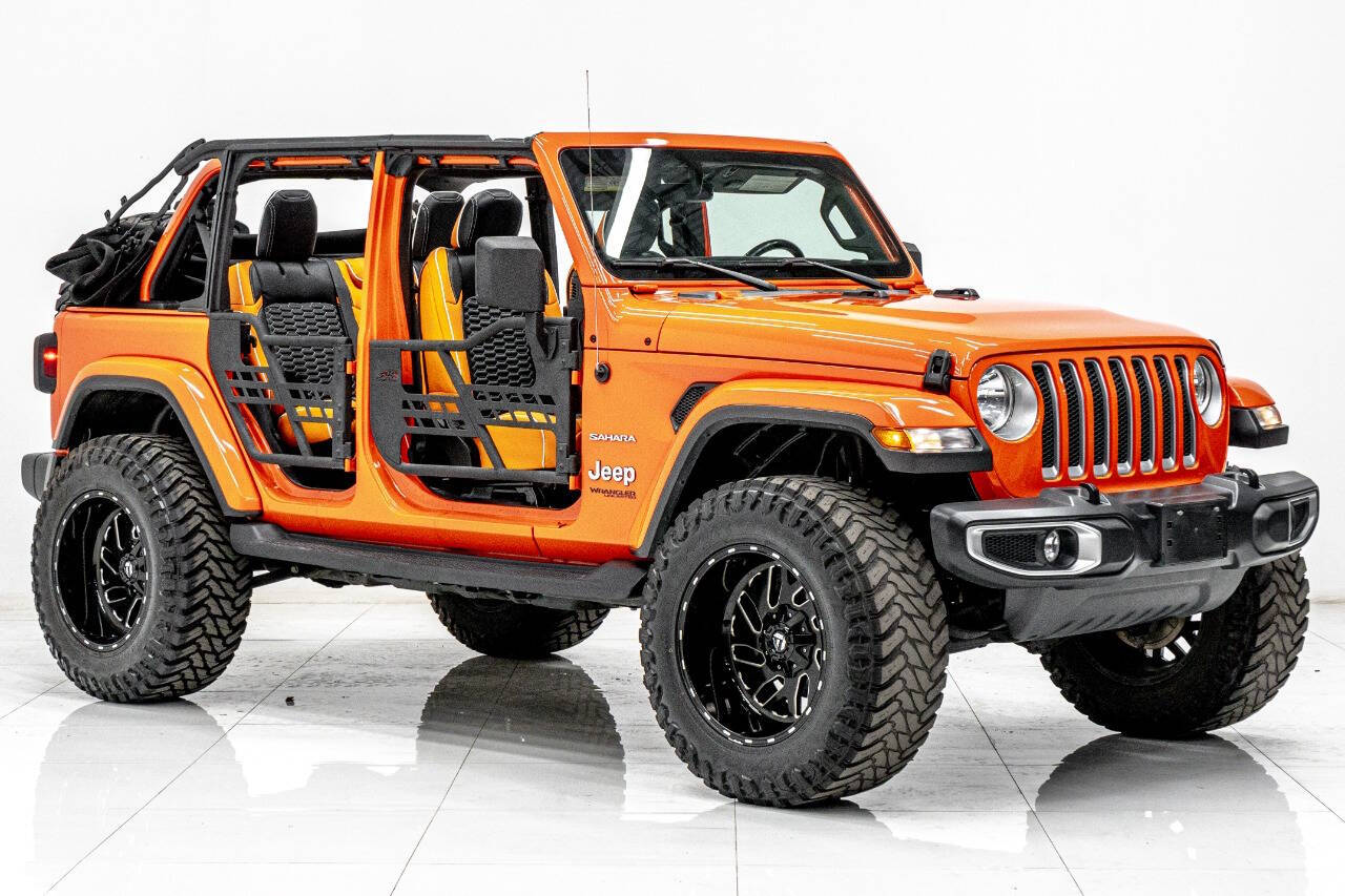 2018 Jeep Wrangler Unlimited Orange 3.6L V6 - Soflo Customs