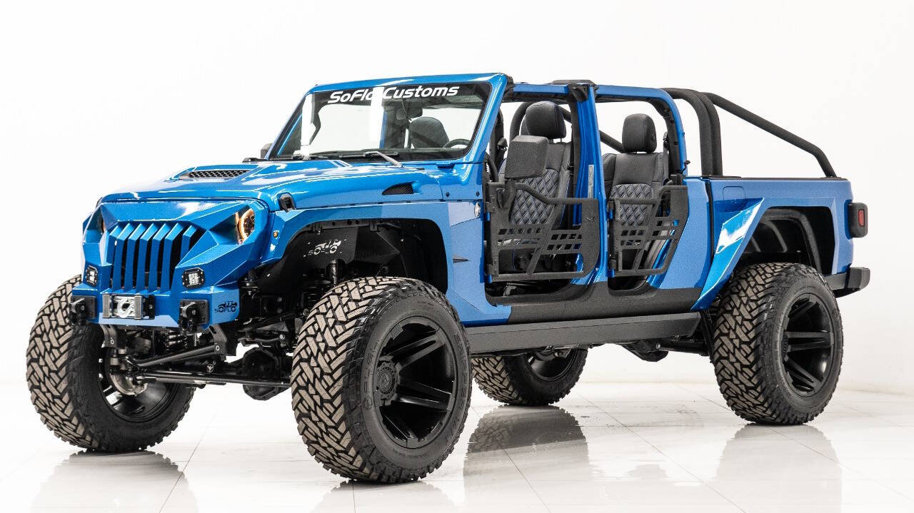 Custom Lifted 2024 Jeep Gladiator Blue 3.6L V6 - Soflo Customs