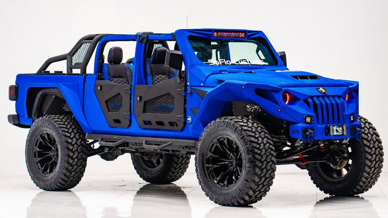 2023 Jeep Gladiator Pepsi Blue Armor 3.6L V6 - Soflo Customs