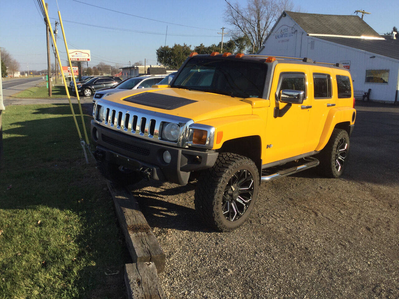 Hummer H3 Yellow Lifted